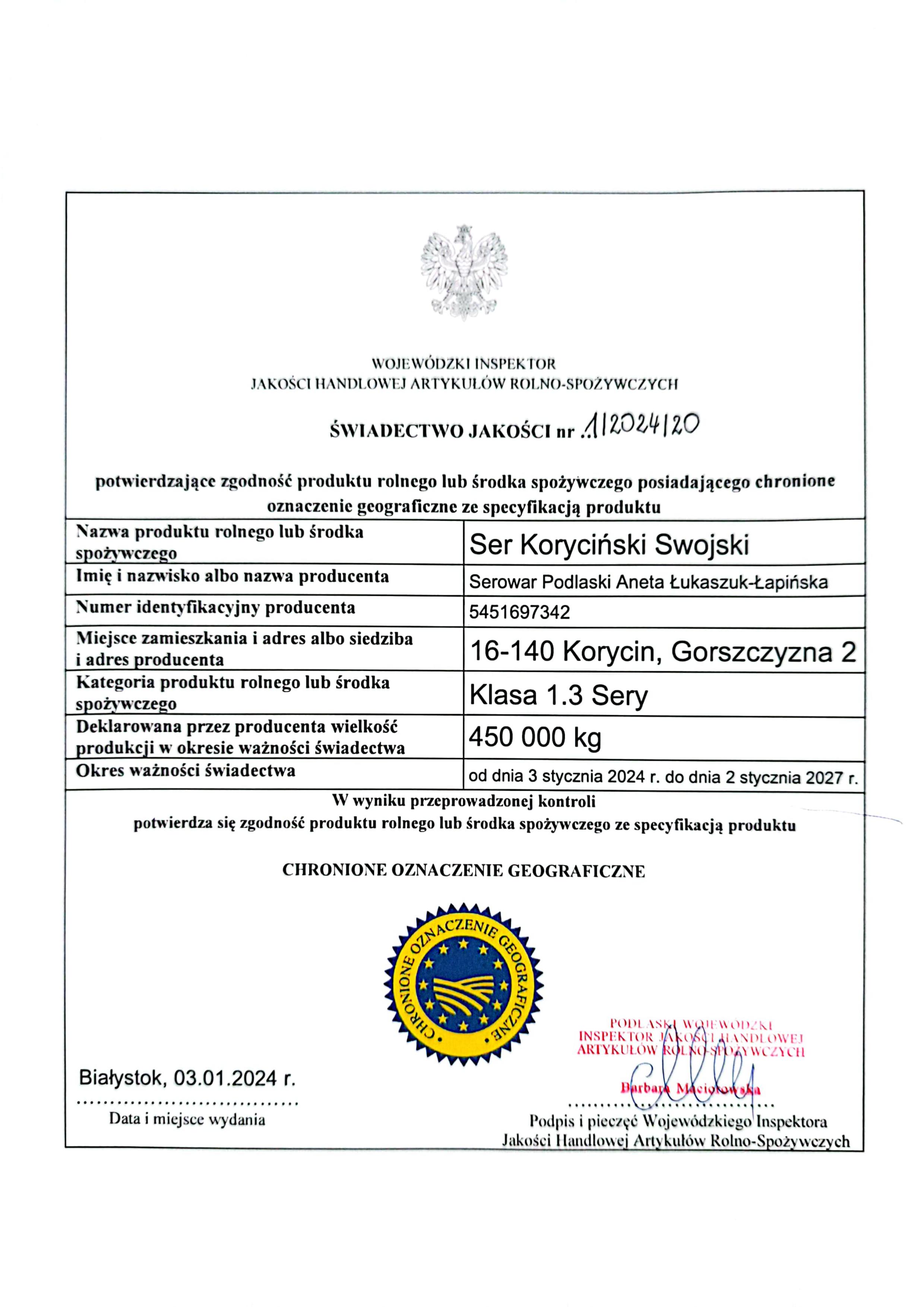 Ser Koryciński - Serowar Podlaski - domowe sery korycińskie
